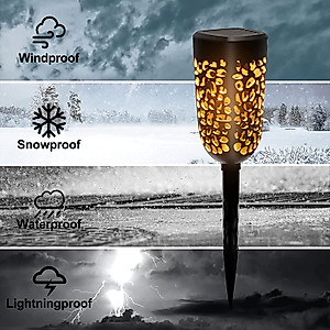 6 Pack Solar Garden Lights Outdoor Decor, Solar Path Lights Outdoor Waterpoof, Auto On/Off Solar LED Christmas Halloween Decorative Landscape Lighting for Yard Pathway Patio Walkway (Warm White)