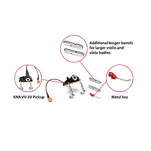 KNA Pickups Portable Piezo Violin/Viola Pickup with Volume Control (VV-3V)