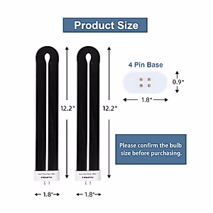 BAIMNOCM 40Watt Black Light Replacement Bulb for Black Flag BZ-40BLK BZ-40DX BZ-40MAX Stinger B4045-4 UVB45 Bug Zapper (Black)