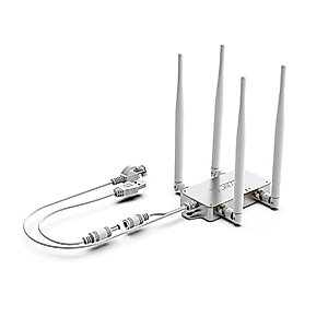 VONETS VBG1200 Industrial Mini Dual Band 2.4GHz/5GHz WiFi Bridge/Router/WiFi to Ethernet Adapter/AC1200 WiFi Signal Range Extender 1 RJ45 Male (10/100Mbps) USB/DC Powered for DVR IP Camera AGV