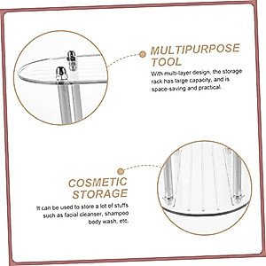 CAXUSD Multi-Layer Shelf Cabinet Dresser Table Dessert Stand Display Cabinet Shelves Desktop Shelves Storage Stand Clear Shelves Bathroom Shelf Transparent The Pet