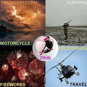 ARpaw Dog Ear Muffs for Noise Protection 29db - Noise Cancelling Headphones for Hearing Protection - Dog Ear Covers for Reduce Noise - Dog Ear Plugs for Anxiety Relief - Ear Protection (Large, Pink)