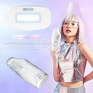 Laser Hair Removal for Women and Men, Permanent Ipl Hair Removal Device with 999,900 Flashes,9 Energy Levels Hair Removal Tool for Facial Legs Arms Whole Body(White)