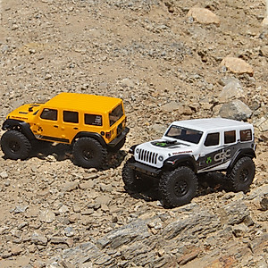 Axial RC Truck 1/24 SCX24 2019 Jeep Wrangler JLU CRC 4WD Rock Crawler Brushed RTR, White, AXI00002V2T1