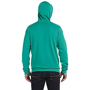 Bella + Canvas Unisex Poly-Cotton Fleece Full-Zip Hoodie L TEAL