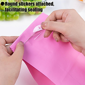 VGOODALL 54PCS Solid Color Paper Bags, Neon Colored Gift Bags Party Favor Treat Bags Goodie Bags for Birthdays Baby Showers Crafts Wedding 9 Assorted Colors