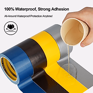 LLPT Duct Tape Premium Grade 2.36 Inches x 108 Feet x 11 Mil Easy Tear Residue Free Strong Adhesive Color Dark Brown (DT254)