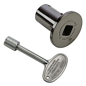 Hearth Products Controls HPC Fire Replacement Flange & Key (UDFK-PW), Pewter