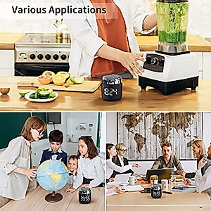 MeesMeek Digital Kitchen Timer,Countdown Countup Timer with Large LED Display Volume Adjustment,Timer for Cooking, Classroom Time for Kids and Teachers. (Light Grey)