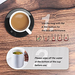 Smart Coffee Mug Warmer for Desk, Auto Shut Off Gravity-Induction Coffee Warmer with Two Temperatures Setting, Cup Warmer Plate for Cocoa/Tea/Water/Milk/Plate, (Not Including Cup)