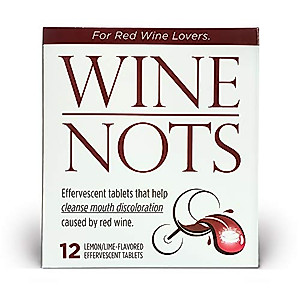 Wine Nots Wine Stain Remover Tablets Brighten Your Smile Prevents Wine Stained Lips and Teeth Pack of 12
