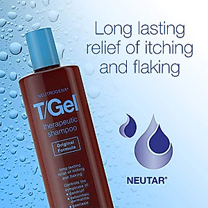 Neutrogena T/Gel Therapeutic Shampoo Original Formula, Anti-Dandruff Treatment for Long-Lasting Relief of Itching and Flaking Scalp as a Result of Psoriasis and Seborrheic Dermatitis, 16 fl. oz