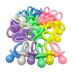 Bonka Bird Toys 2207 (Pk30) 1" Pastel Pacifiers, Medium Parrot, Foot Talon Craft Cage Toy, Conure, Lories, Lorikeets, and Similar