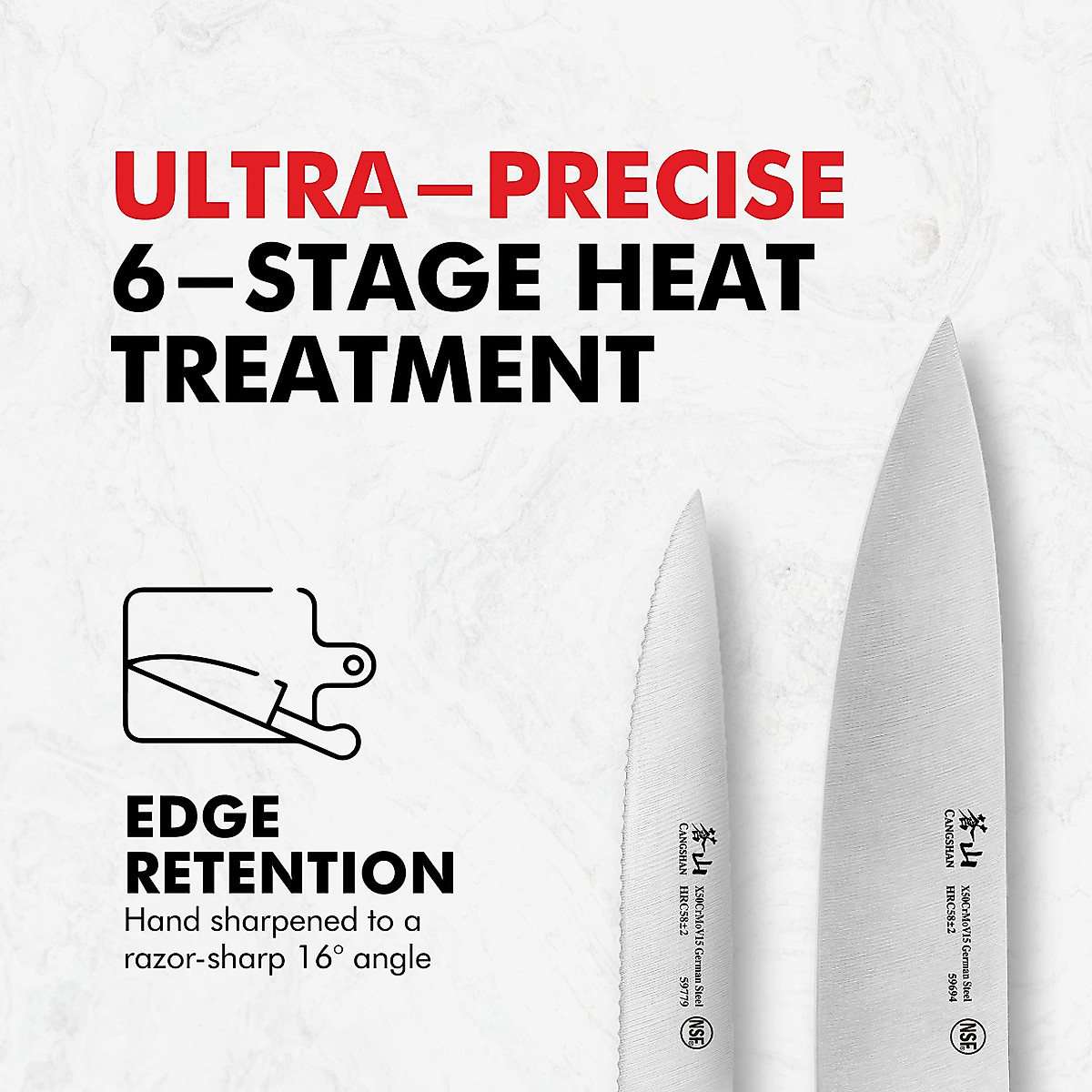 Cangshan S1 Series 61895 German Steel Forged 2-Piece Carving Set, Crème