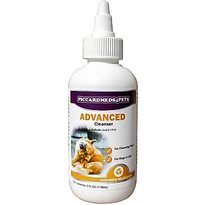 PICCARDMEDS4PETS Advanced Ear Cleansing Solution Flush Salicylic Acid + Aloe 4oz.
