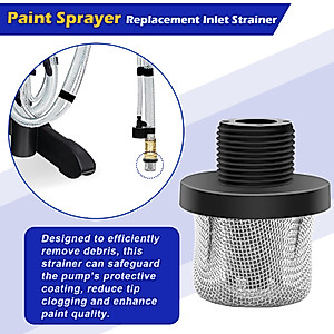 Coitak 15 Pieces Airless Paint Sprayer Tips Set, 6 Reversible Spray Nozzle Tips with Spacer, 6 Airless Paint Sprayer Filter, 1 Paint Sprayer Replacement Inlet Strainer and 2 Nozzle Tip Guards