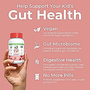 MaryRuth Organics Probiotic | USDA Organic Probiotic Gummies | Probiotic Digestive Support | Immune Support | Digestive & Gut Health Supplement | Vegan | Non-GMO | Gluten Free | 60 Count