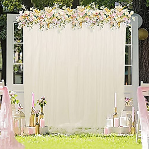 Tulle Backdrop Curtains Ivory Sheer Backdrop 5ftx7ft Tulle Background Curtain Tulle Drapes Curtains Photo Backdrop