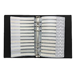 0603 SMD Resistor Kit, WEELON 4250pcs 0603 SMD chip Fixed Resistor Kit 170 Values 1 Ohm-10M Ohm 1% Resistors Assortment kit with Storage Book for DIY Projects, Respberry Pi Projects and Experiments