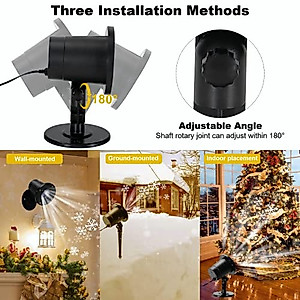 Christmas Snowflake Projector Lights, Snowfall Projection Lights for Christmas Theme Party, Holiday, Home Birthday Party, Home Garden Decoration