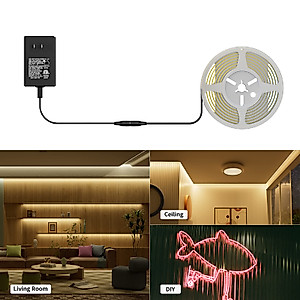 12V 3A Power Supply Adapter,GINGSOW AC 100-240V to DC 12V LED Driver Max 36W 5.5MM x 2.1MM DC Output Jack with 1.5M Long Cable for LED Strip Light, CCTV Security System, Router