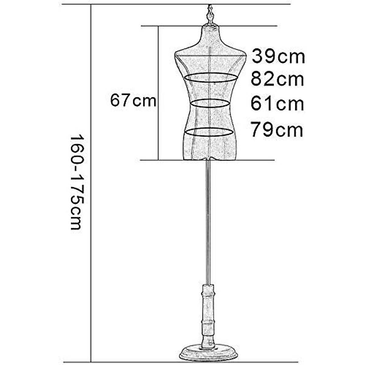 Female Sewing Tailors Dummy Dressmakers Dummies Tailors Dummy Display Professional Female Bust with Shoe Rack Pants Rack Female Mannequin