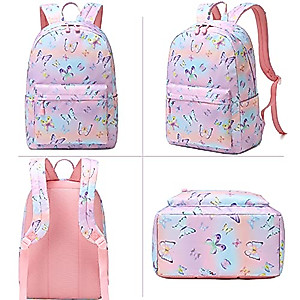 Fancbiya Kids Backpack For Girls Butterfly Backpack Preschool Book Bag Kindergarten Backpack Set With Lunchbox Cute School Bag