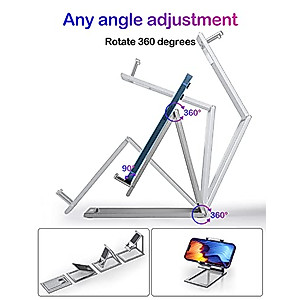 Adjustable Cell Phone Stand,Desk Phone Holder,Cradle,Dock,Aluminum Foldable Cell Phone Stand for Desk,iPhone Stand Holder for iPhone 14,Plus,Pro,Pro Max,13,12,All Android Smartphone Office Accessories