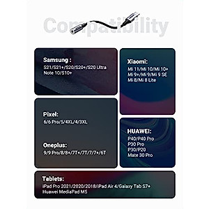 UGREEN 6FT 3.5mm Audio Cable Braided 4-Pole Aux Cord Bundle with USB C to 3.5mm Audio Adapter Braided Type C to Headphone Aux Jack Dongle Compatible with Galaxy S21