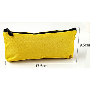 HappyDaily 8 Pack Beautiful Pencil case Pen bag or Cosmatic bag Makeup case or Coin Purse Pouch (Red/Purple/Yellow/Orange/Green/White/Blue/Black)