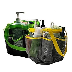 2 Pack Mesh Shower Caddy, Quick Dry Shower Tote Bag Hanging Toiletry with 2 Handles for Shampoo, Conditioner, Soap and Other Bathroom Accessories