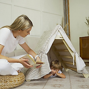 Benarita Pikler Triangle Set 2 in 1, Folding Wooden Triangle Climber with Ramp, Indoor Climbing Toys for Toddlers, Montessori Climbing Toys for Kids Gym Playground