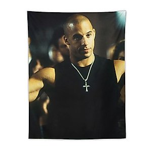 Vin Diesel Tapestry The Fast And The Furious Stars Polyester Tapestry Wall Art Print Gift Picture Painting Tapestries Artwork Bedroom Home Decor 30"x40"