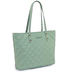 Montana West Quilted Handbag for Women Tote Purse Shoulder Bag Large Fashion Hobo Purse MWC-084BLGN