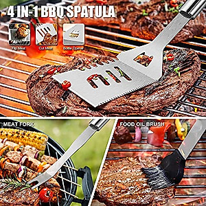 OlarHike BBQ Grill Accessories Set for Men Women, General 22PCS Grilling Accessories Set, 16 Inches Stainless Steel BBQ Tools Gifts Utensil with Spatula, Tongs, Skewers for Barbecue, Camping, Kitchen
