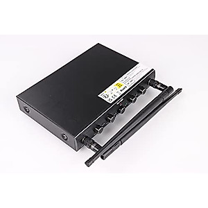 Debra Audio Pro UHF 4 Channel Wireless Microphone System with Cordless Handheld Lavalier Headset Mics, Metal Receiver, Ideal for Karaoke Church Party (with 4 Handheld (A))