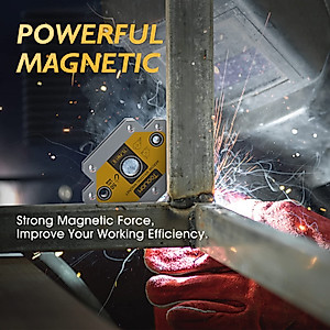 TOOLIOM Arrow Welding Magnets 4pcs 50 LB Strong Hold Magnetic Welding Holder Welder Magnet Set Welding Accessories