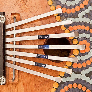 5 Sets Kalimba Note Stickers Thumb Piano Note Sticker 17 Keys Finger Instrument Training Note Decoration Sign for Starter Beginner (Random Style)