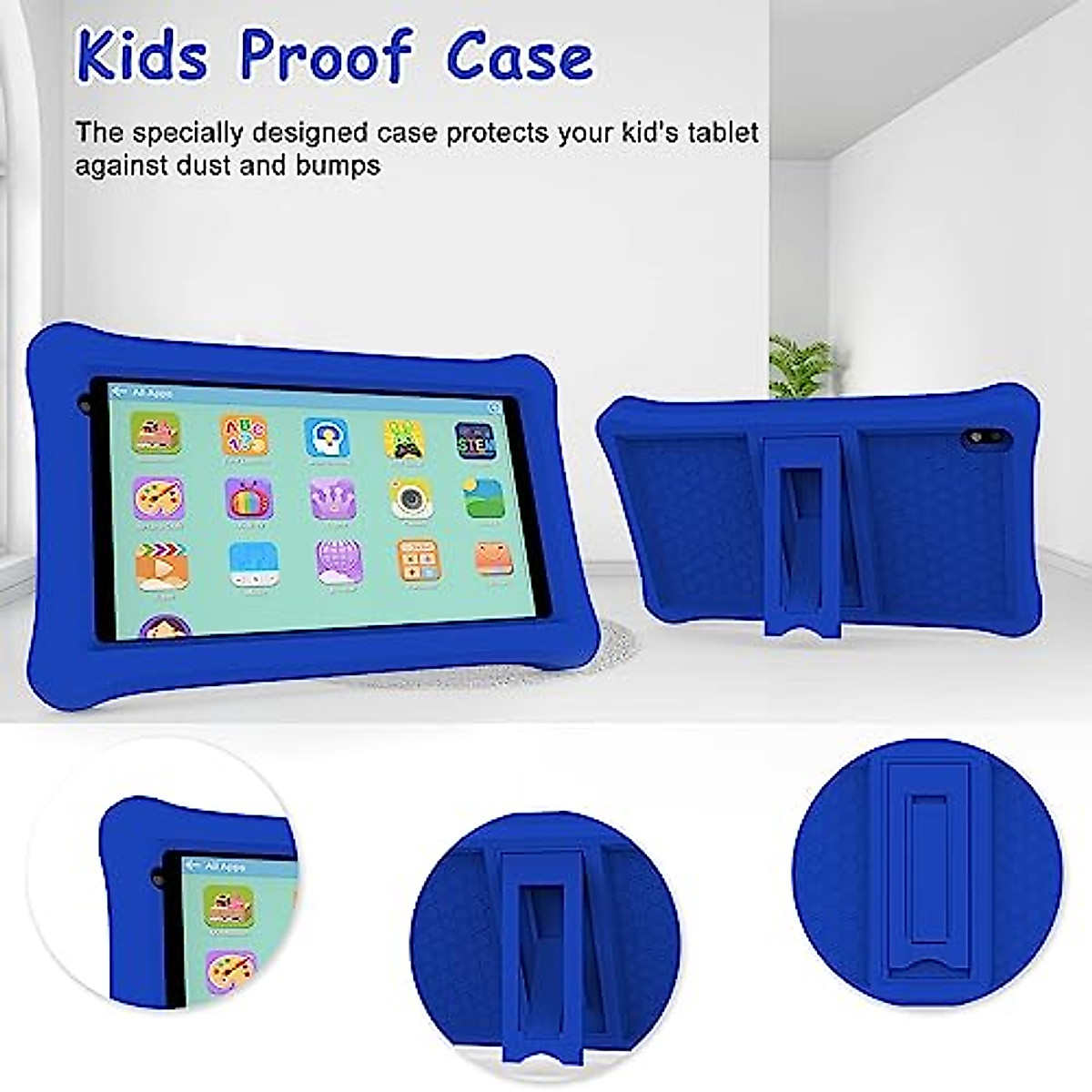 YQSAVIOR Kids Tablet 7 inch, Android 11 Tablet for Kids, 16GB Toddler Tablet with Bluetooth, IPS Screen, Parental Control, Kids Software PreInstalled, Dual Camera Shockproof Case for Education (Blue)