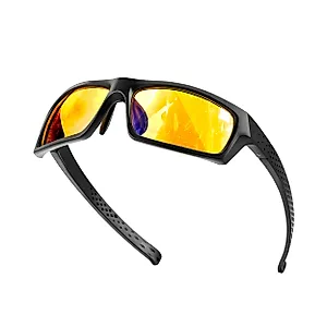 MVICRDU Gaming Glasses Computer Blue Light Blocking Glasses, Amber Glasses Filter 99% Blue Light for Relieve Eyestrain and improve Sleeping, Video Glasses for Men, Women and Kids