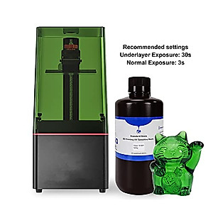 Photopolymer Resin, 3D Printer Resin High Toughness 405nm Wavelengh Quick Curing Better Effect 500g LCD DLP for Model(Clear Green)