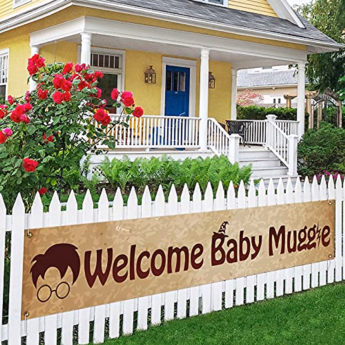 Large Welcome Baby Muggle Banner - Baby Shower Party Decor