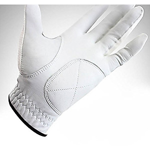 HAEUN Men's Premium White Cabretta Soft Multiple Sizes Regular Golf Glove 26. Large