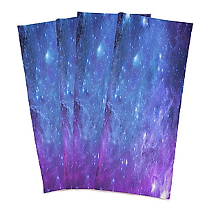 senya Kitchen Towels 4 Pack Kitchen Dish Towels Reusable Cleaning Cloths Universe Galaxy Nebula Space Absorbent Tea Towels Machine Washable Hand Towels