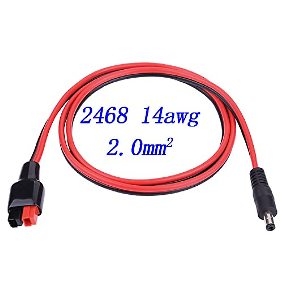 LIXINTIAN 14AWG Cable,45A Connector to DC 5.5mm x 2.1mm Male Power Plug Cable for Portable Generator(3.3ft/1m)
