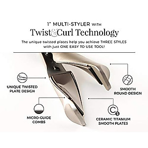 Remington Pro 1" Multi-Styler with Twist & Curl Technology, Color Care Protection, Champagne, S16A11 (S16A10)