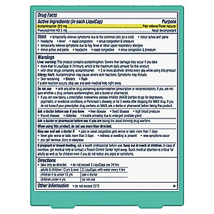 Vicks Sinex SEVERE LiquiCaps, All-In-One Sinus Relief, Non-Drowsy, Nasal Decongestant, Maximum Strength Relief of Sinus Headache, Pain, Pressure, & Congestion, 24 LiquiCaps