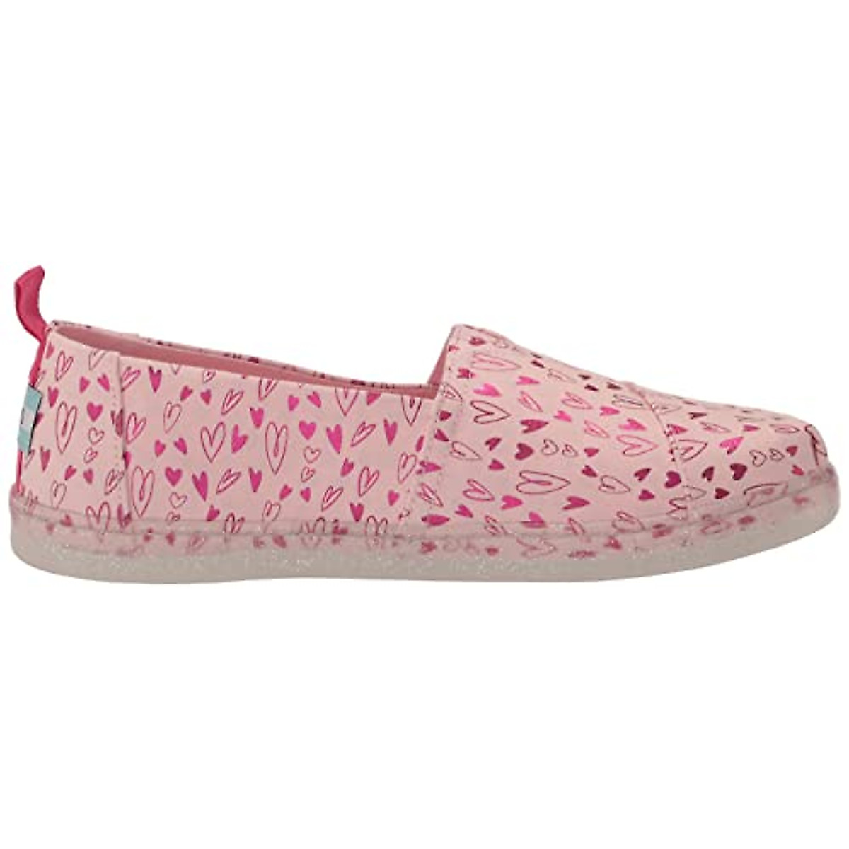 TOMS Girls Alpargata Loafer Flat, Pastel Pink, 2 Big Kid