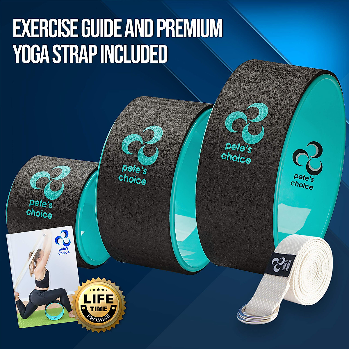 Yoga Wheel 3 Pack - Lose Weight, Get in Shape and Get Fit I 3 pack Yoga Wheel Set I Home Yoga I Improve Posture