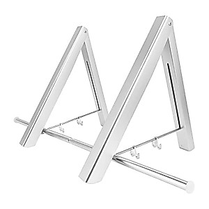 Retractable Clothes Hanger, Retractable Clothes Drying Rack Recessed Design Strong Load Bearing Wall Mounted Thickened for Bathroom for Office (Silver)